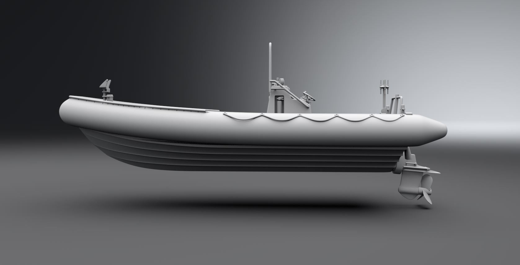 Sea Force 700 RHIB scale model 3D model 3D printable | CGTrader