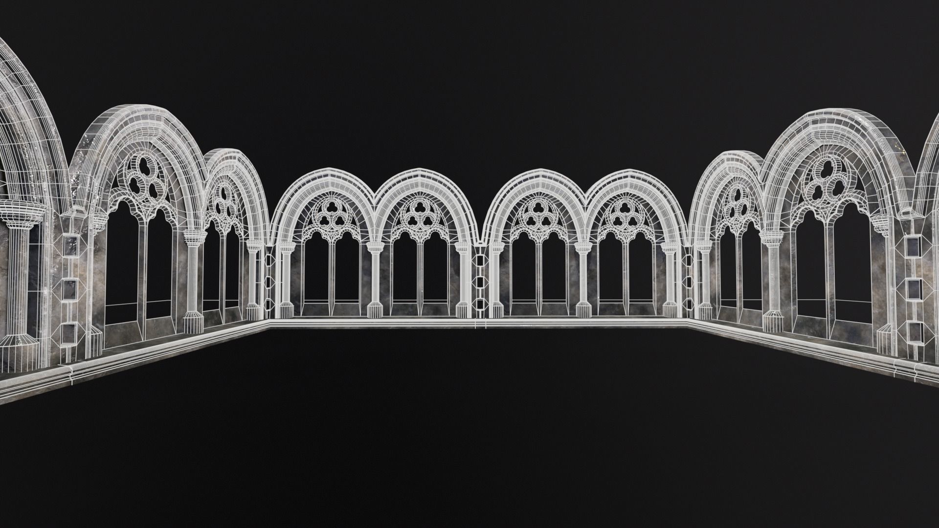 3D model Gothic Modular Window VR / AR / low-poly | CGTrader
