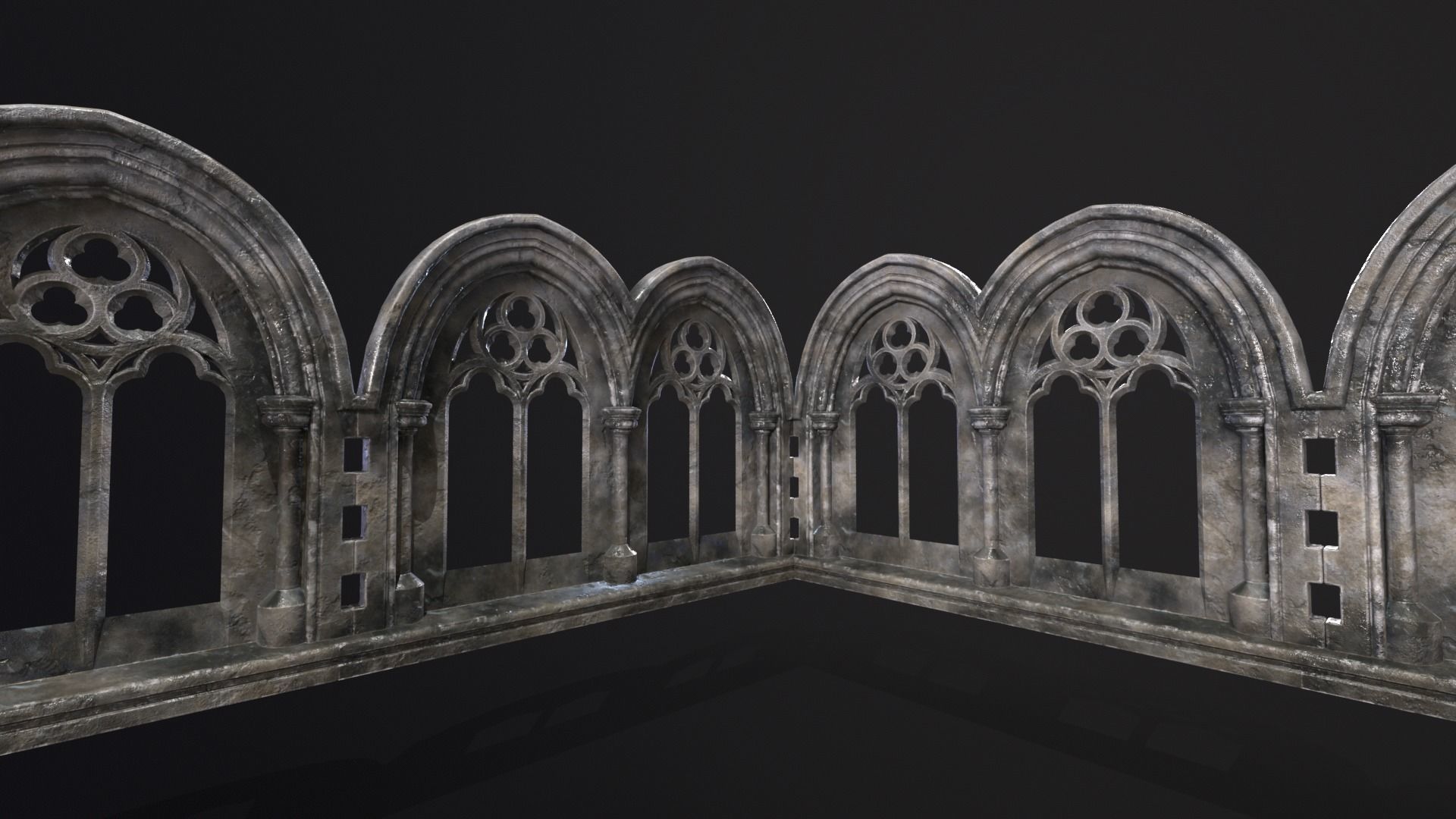 3D model Gothic Modular Window VR / AR / low-poly | CGTrader