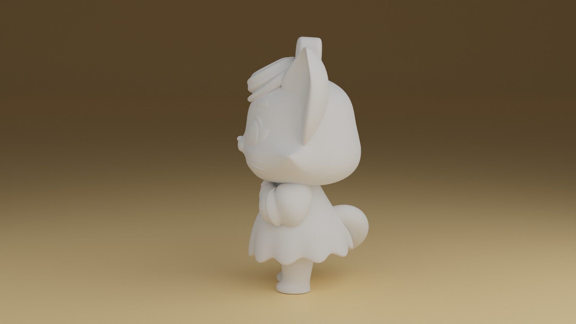 cute cat stl 3d print format 3D model 3D printable | CGTrader