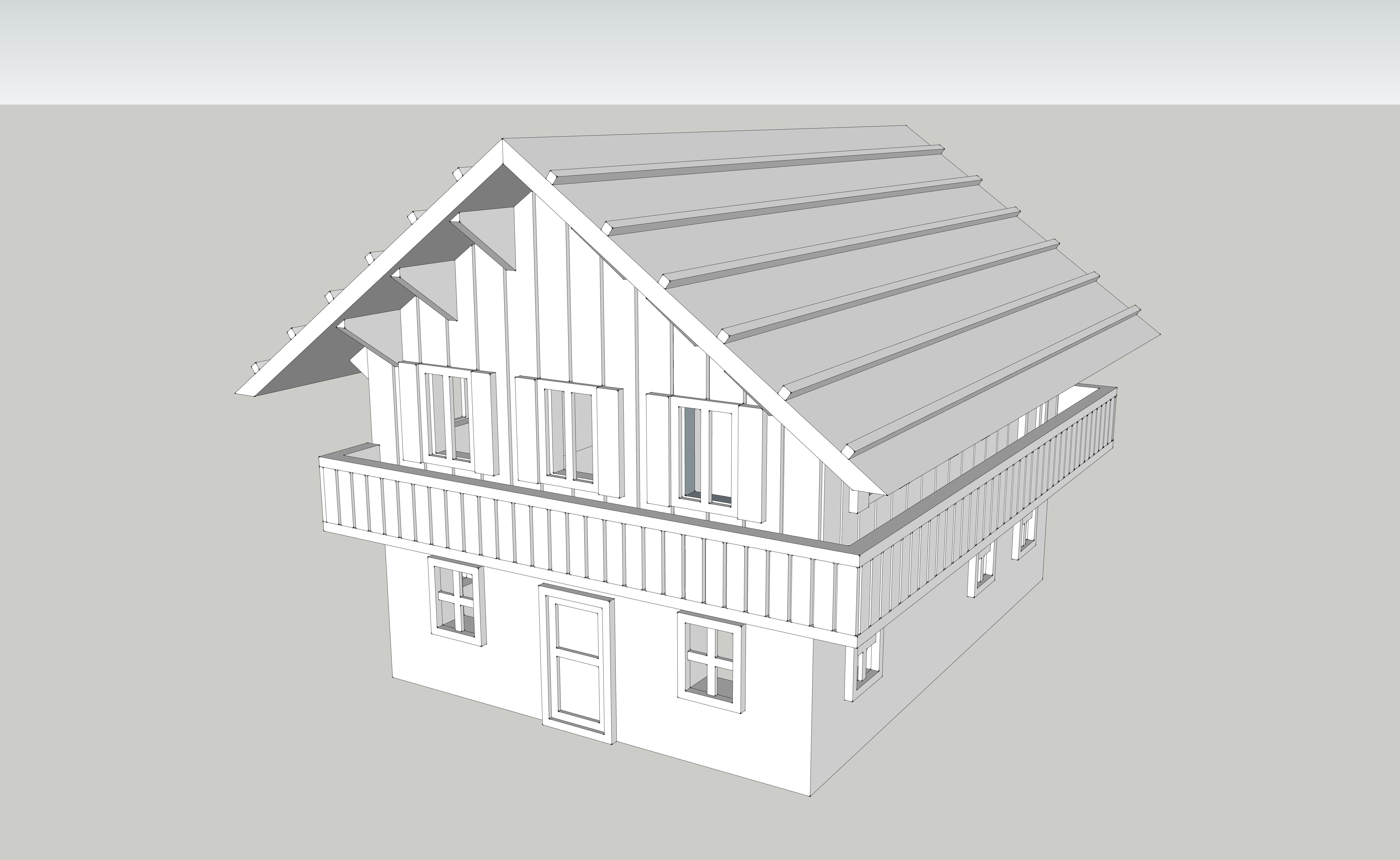 3D model Alpine Mountain Style Farm House by Outland Models VR / AR ...