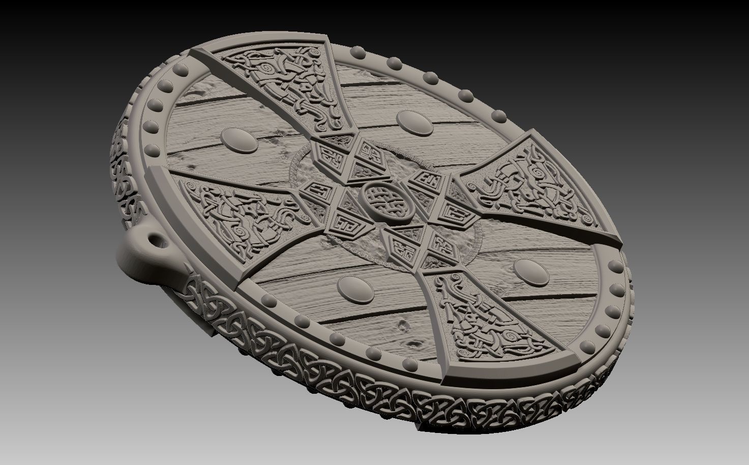 HM Kelt Viking Shield Keychain 01 3D model 3D printable | CGTrader