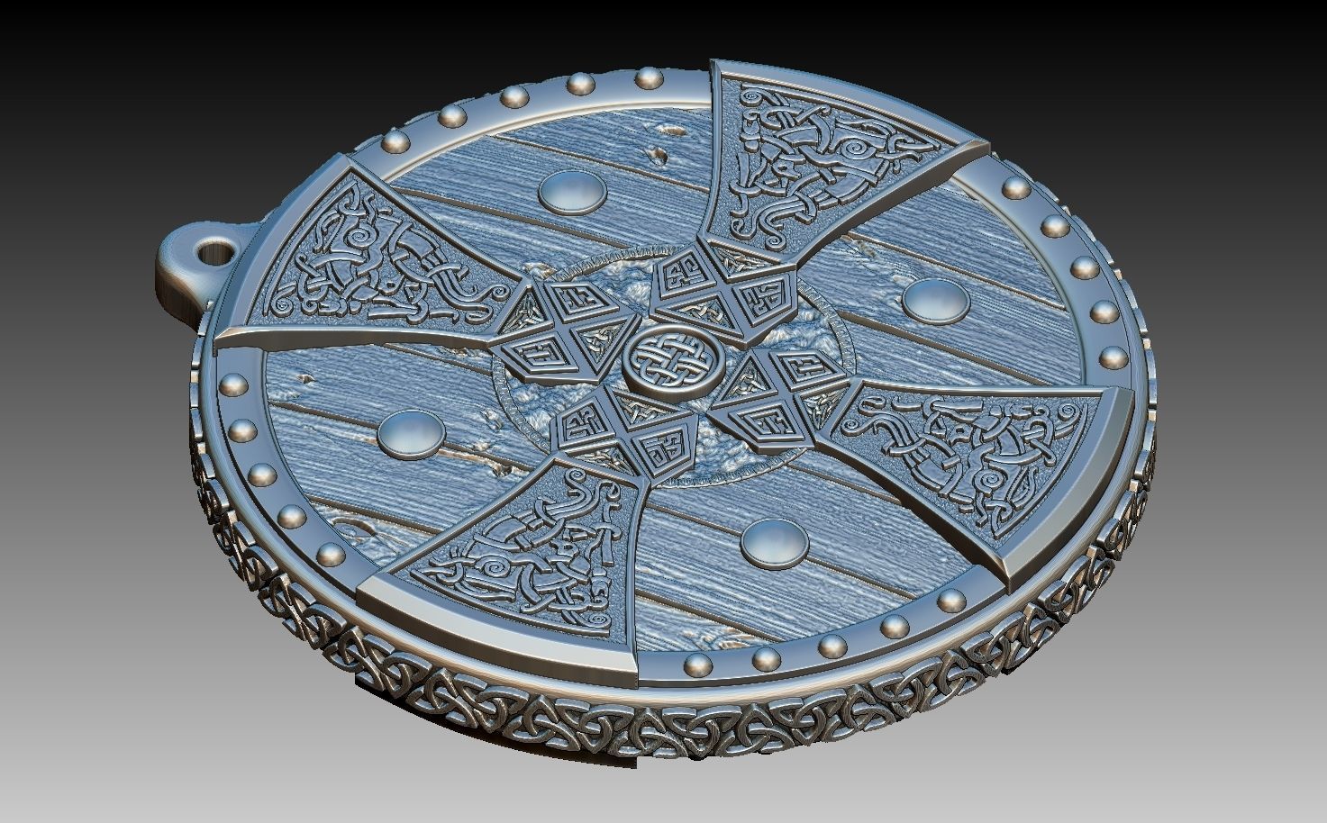 HM Kelt Viking Shield Keychain 01 3D model 3D printable | CGTrader