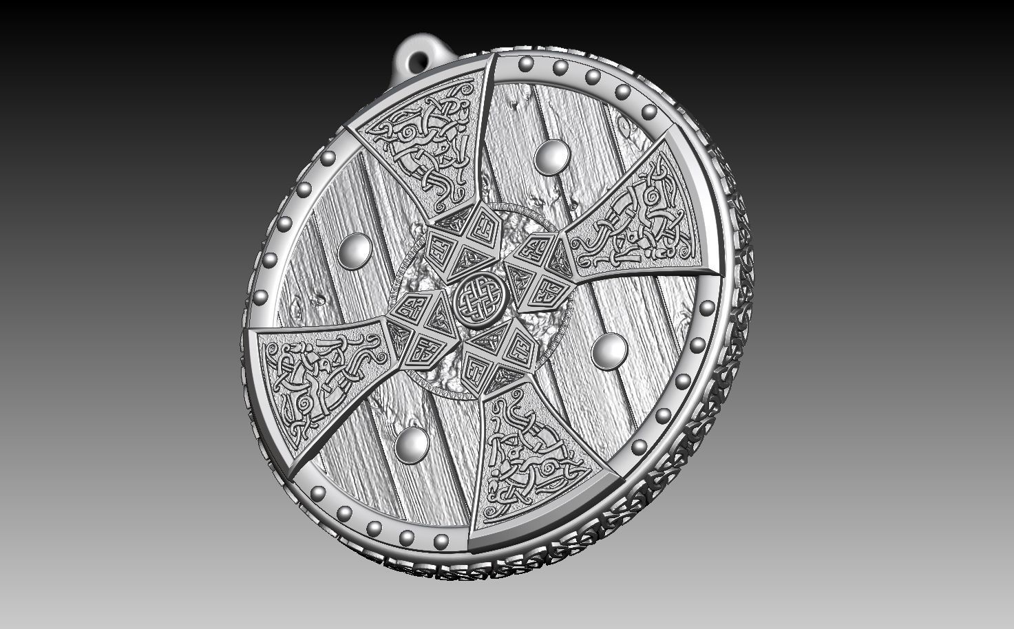 HM Kelt Viking Shield Keychain 01 3D model 3D printable | CGTrader