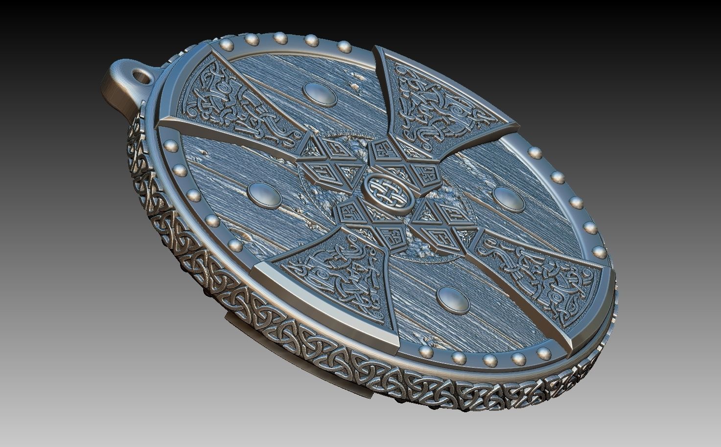 HM Kelt Viking Shield Keychain 01 3D model 3D printable | CGTrader