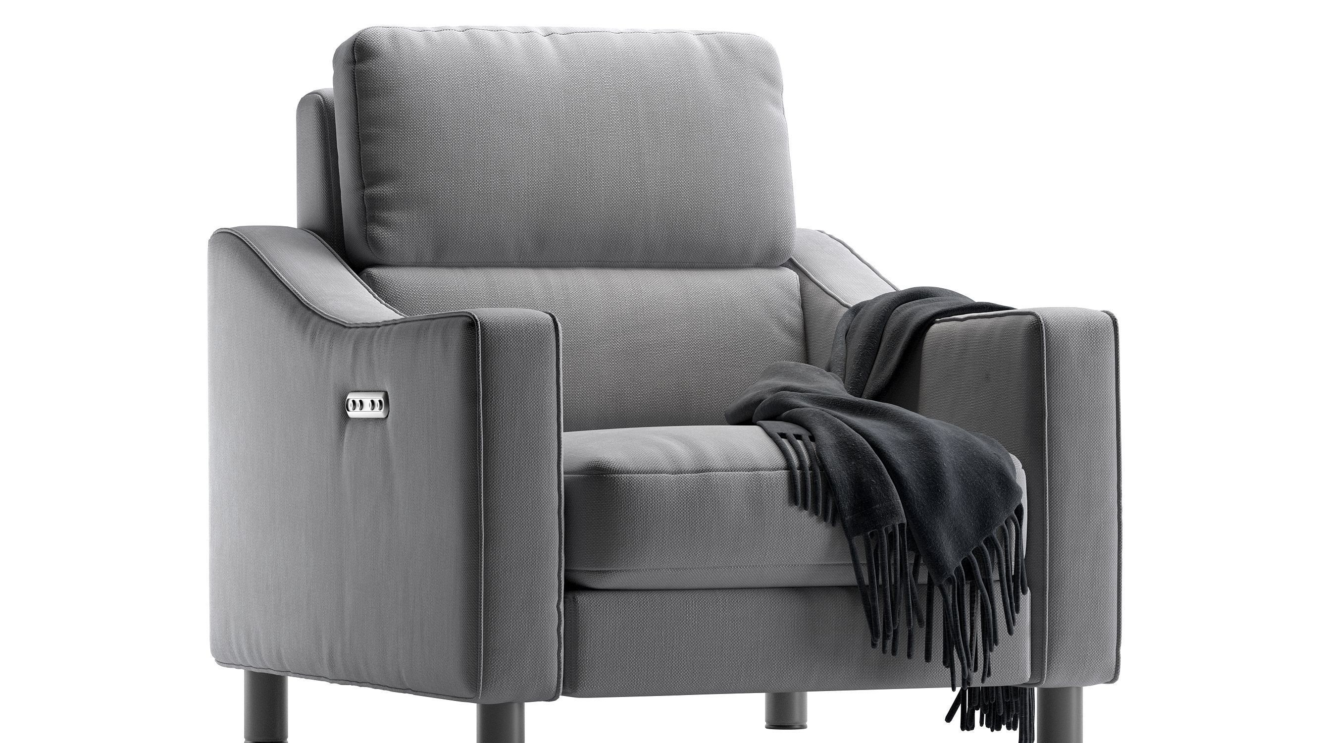 AUTOGRAPH Fabric Slope Battery Recliner 3D model | CGTrader