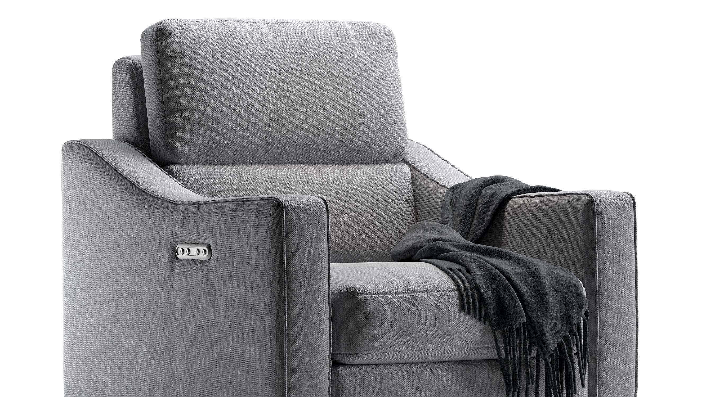 AUTOGRAPH Fabric Slope Battery Recliner 3D model | CGTrader