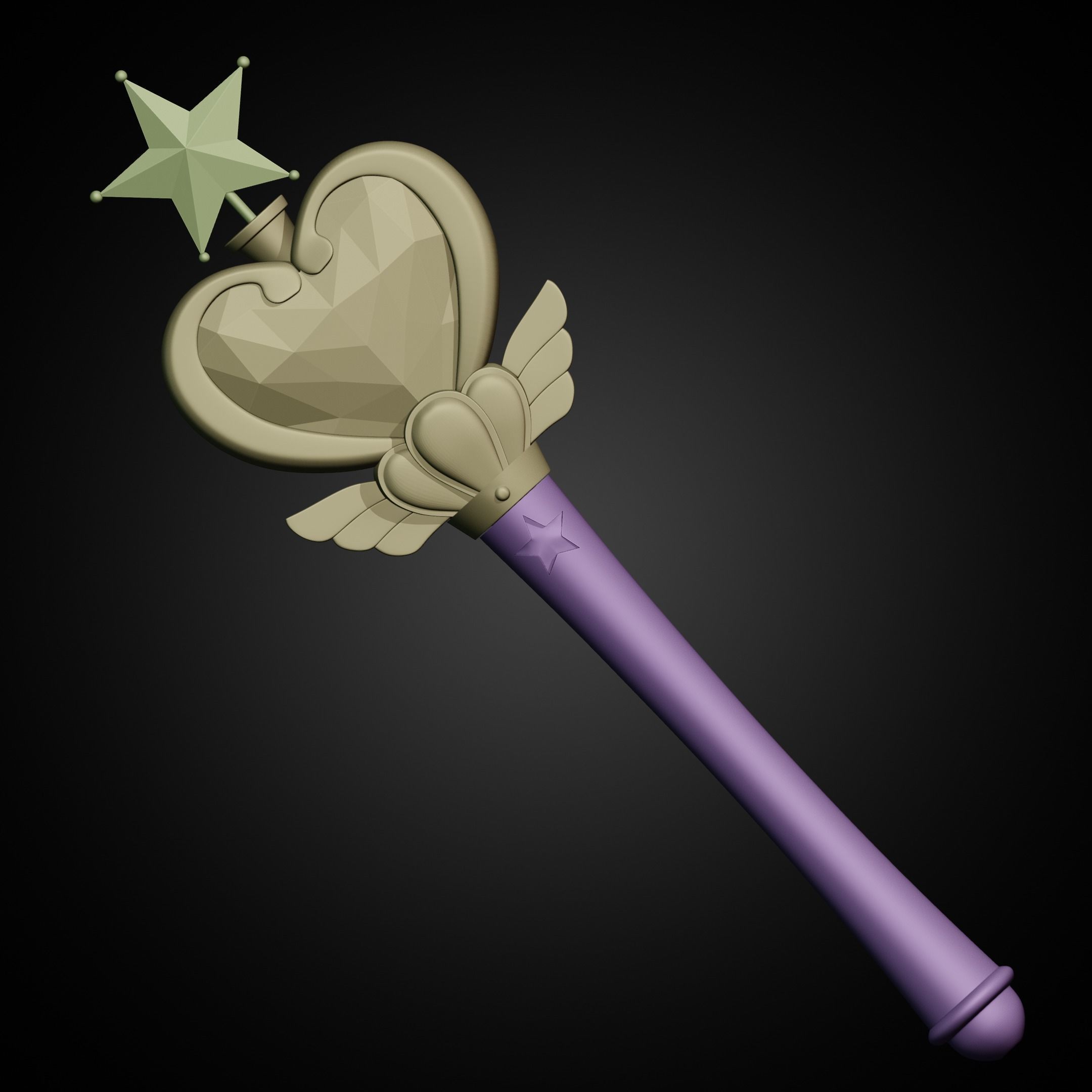 Sailor Moon Pink Moon Rod for Cosplay 3D model 3D printable | CGTrader