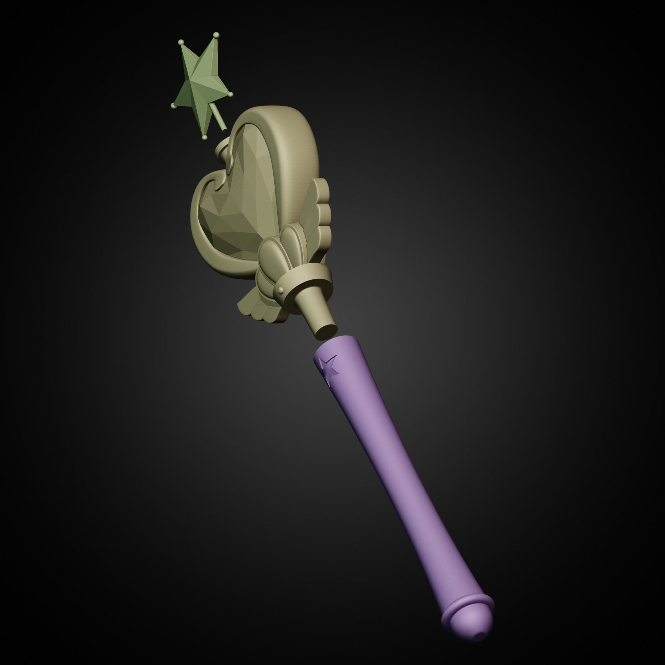 Sailor Moon Pink Moon Rod for Cosplay 3D model 3D printable | CGTrader