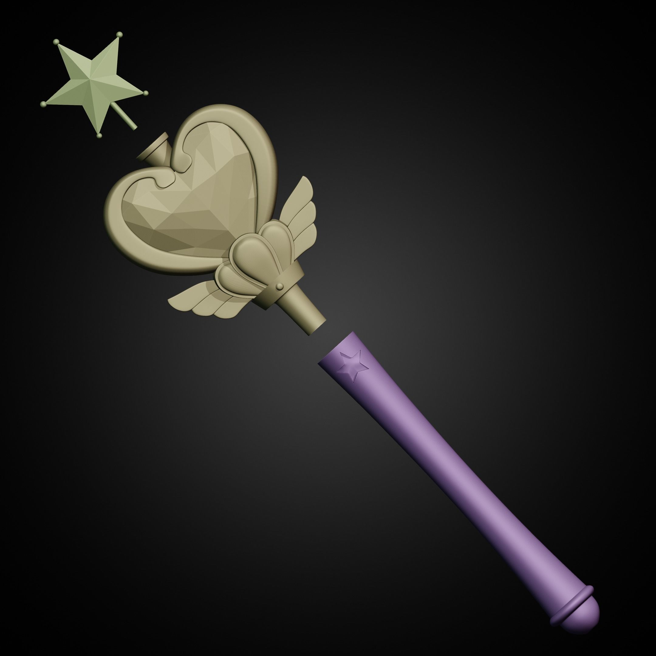 Sailor Moon Pink Moon Rod for Cosplay 3D model 3D printable | CGTrader