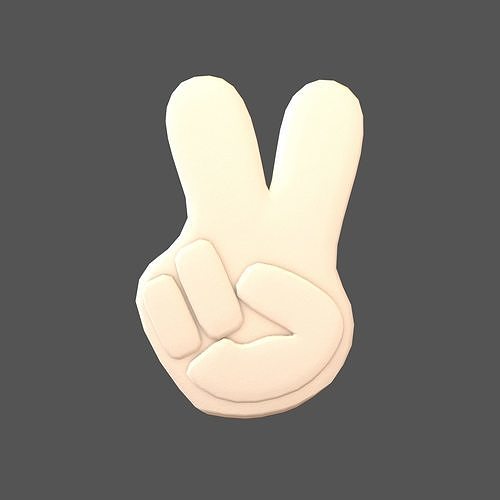 3D model Winning Hand Symbol Glove v1 002 VR / AR / low-poly | CGTrader