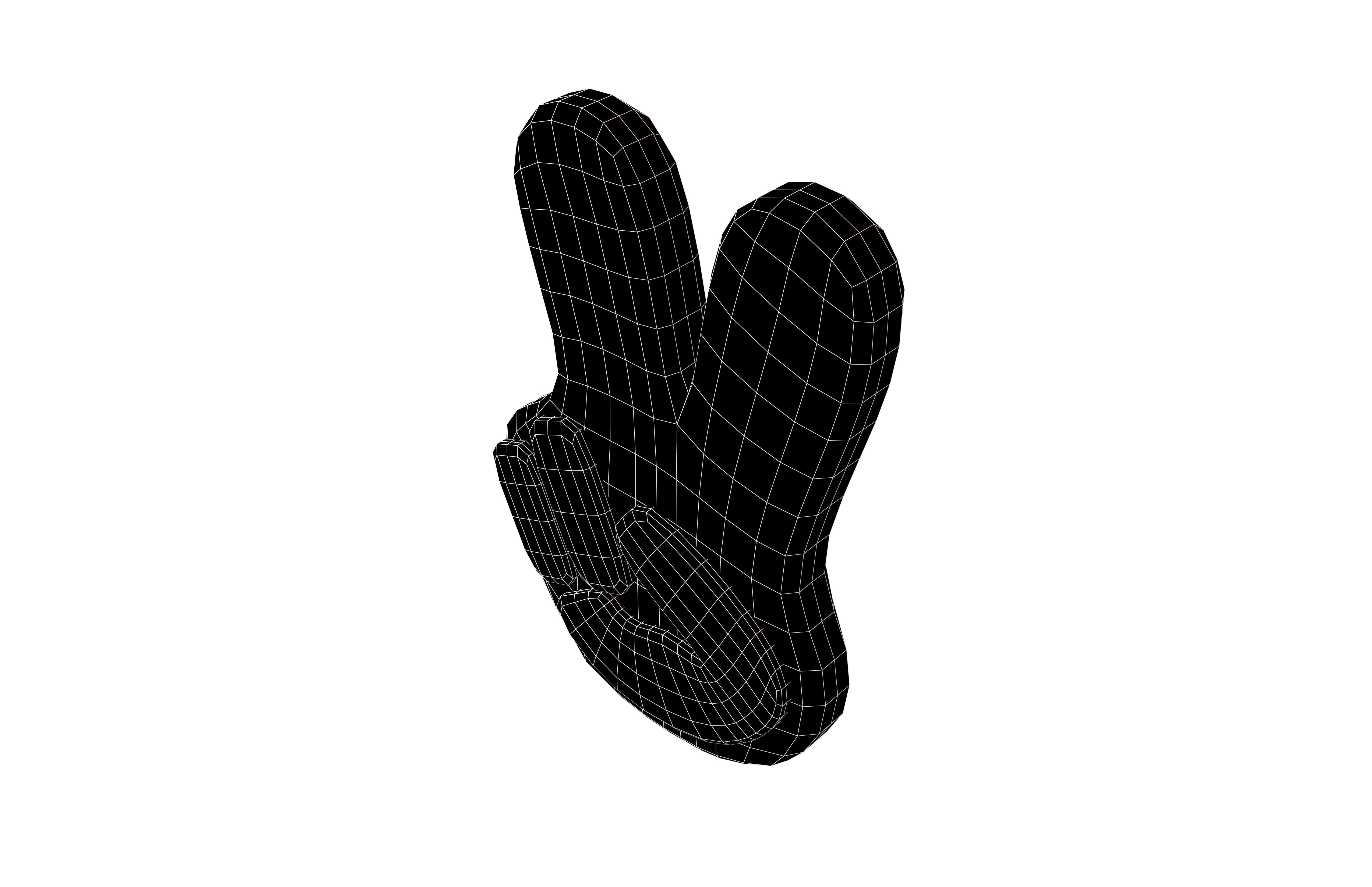3D model Winning Hand Symbol Glove v1 008 VR / AR / low-poly | CGTrader