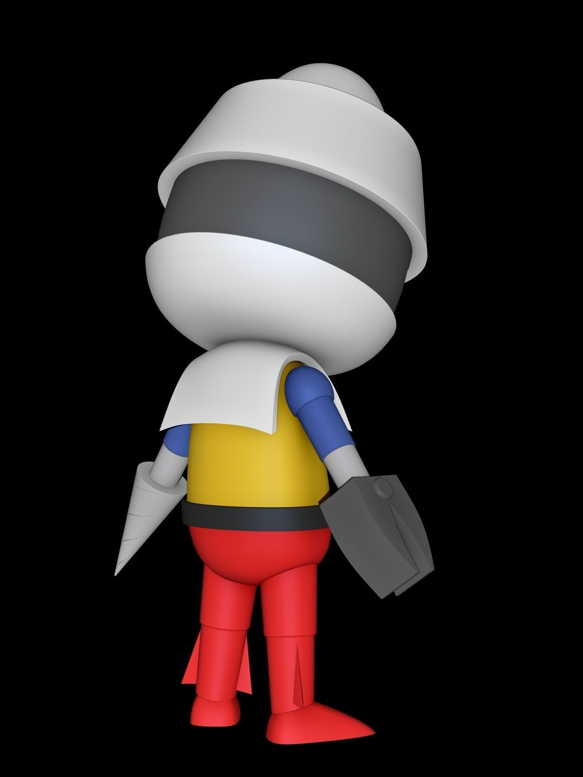 Sad Chibi Getter-2 3D model 3D printable | CGTrader