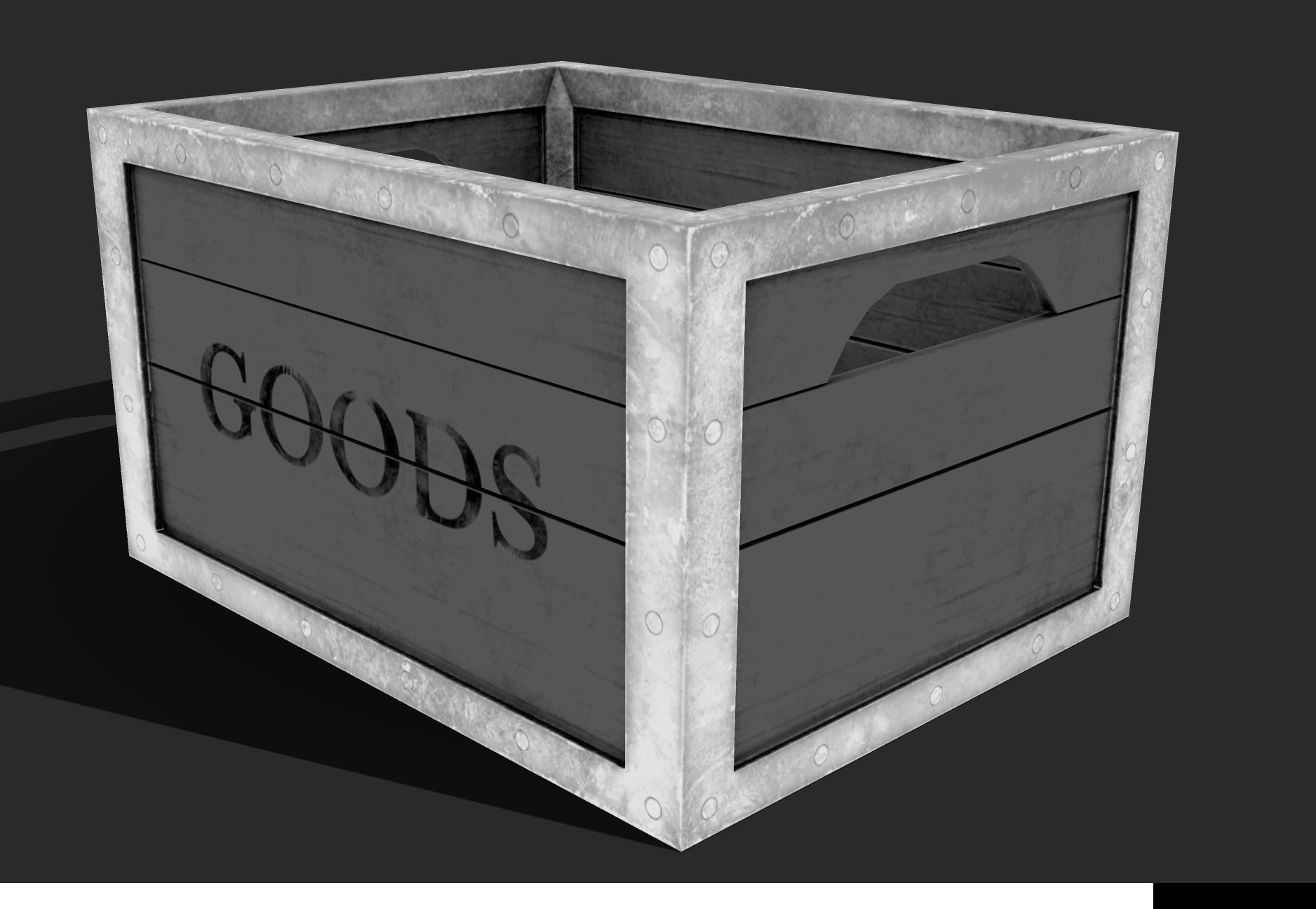 3D model Crate- low-poly game ready modell VR / AR / low-poly | CGTrader