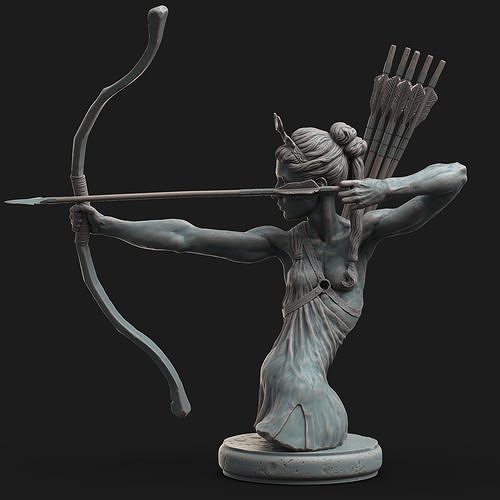 Artemis figure bust 3D model 3D printable | CGTrader