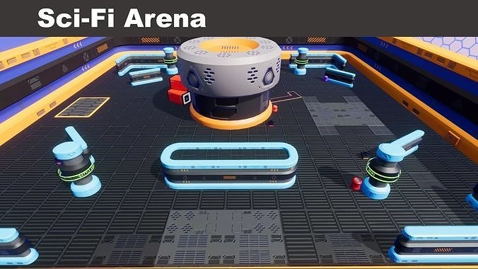 3D model Sci Fi Arena Pack v1 - Unity URP VR / AR / low-poly | CGTrader