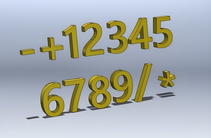 3D NUMBERS 3D model 3D printable | CGTrader