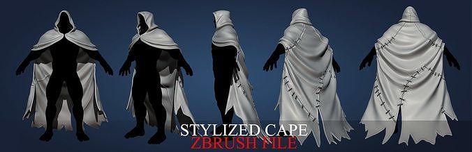 stylized cape zbrush file 3D model | CGTrader