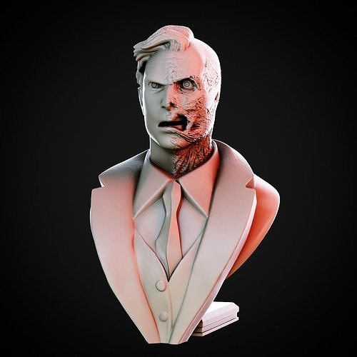 Two-Face Batman Arkham 3D model 3D printable | CGTrader