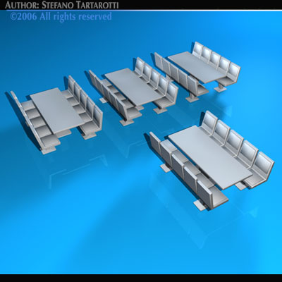 Cafeteria tables 3D model | CGTrader