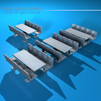 Cafeteria tables 3D model | CGTrader