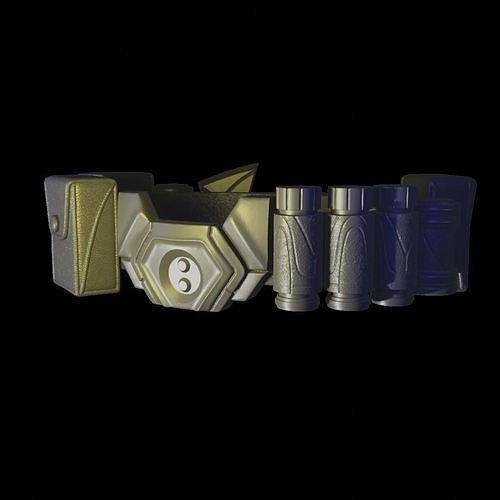 Dark Knight Utility Belt 3D model 3D printable | CGTrader