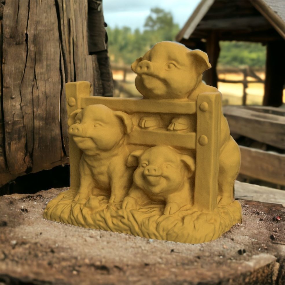 The 3 little pigs 3d print 3D model 3D printable | CGTrader