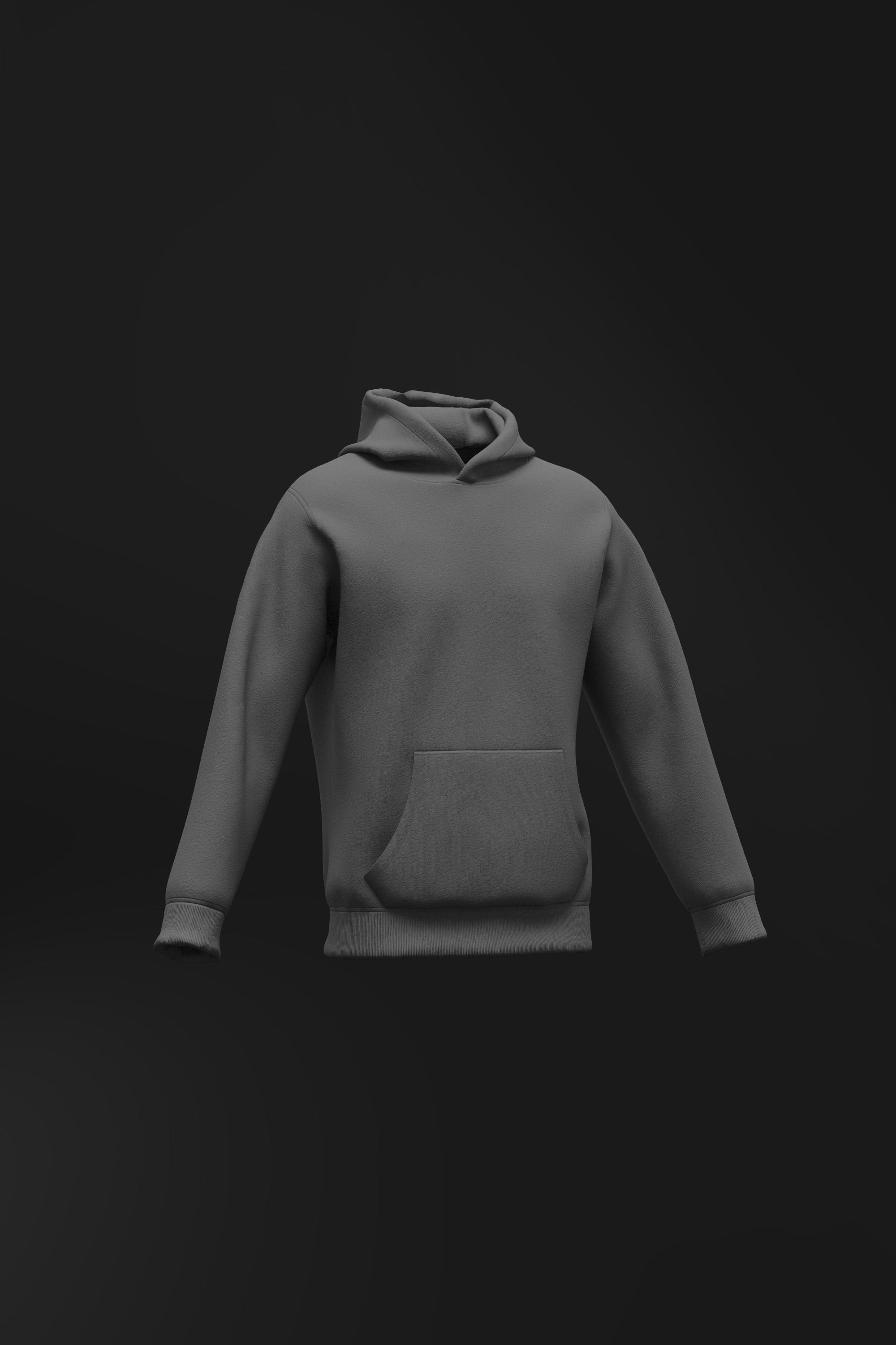 Male regular hoodie 3D model animated rigged | CGTrader