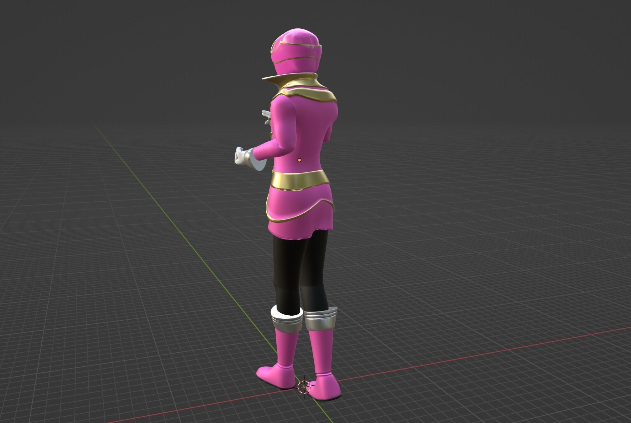 Pink Pirate Ranger - Power Rangers Pirates 3D model rigged | CGTrader