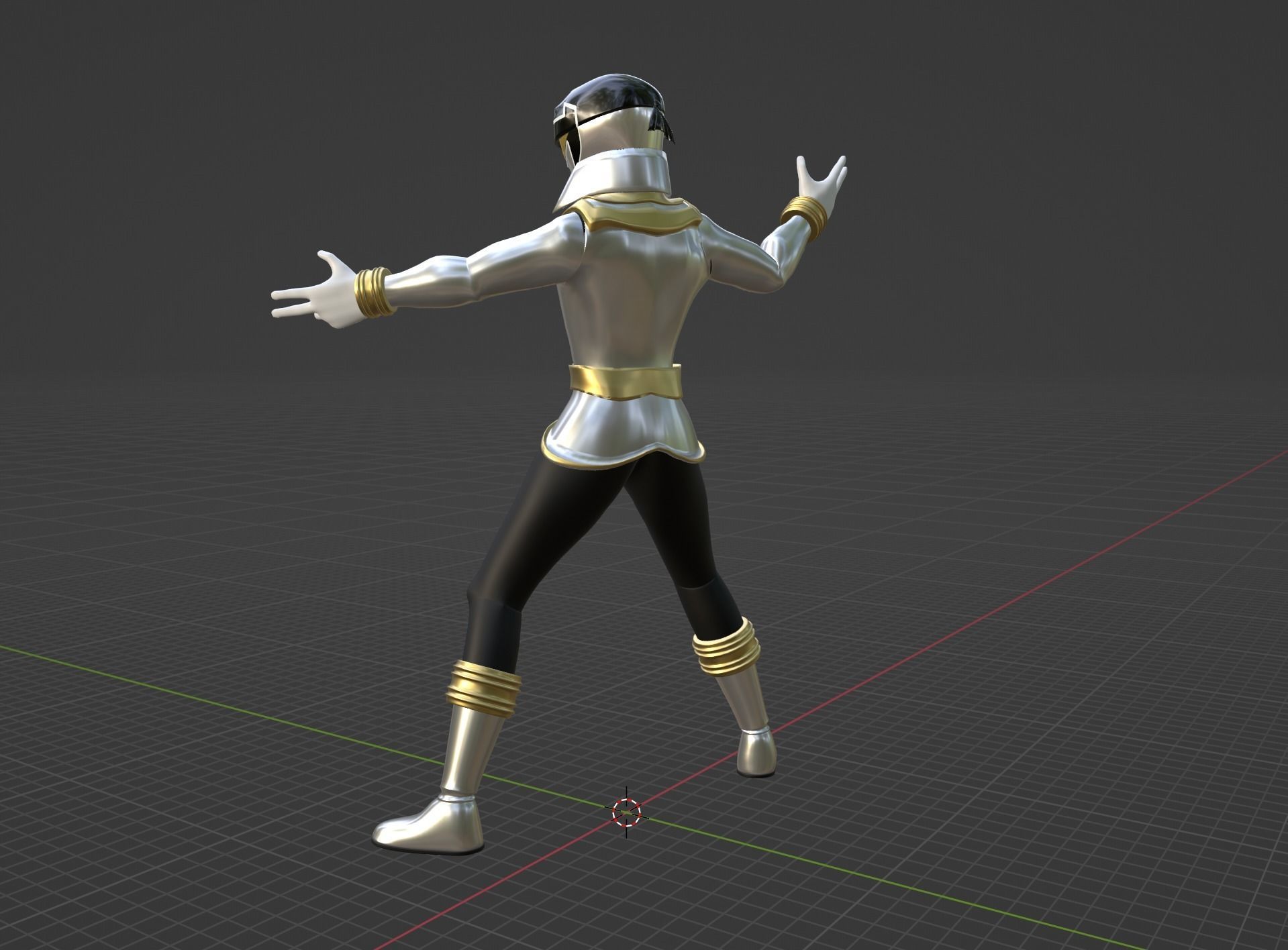 Silver Pirate Ranger - Power Rangers Pirates 3D model rigged | CGTrader