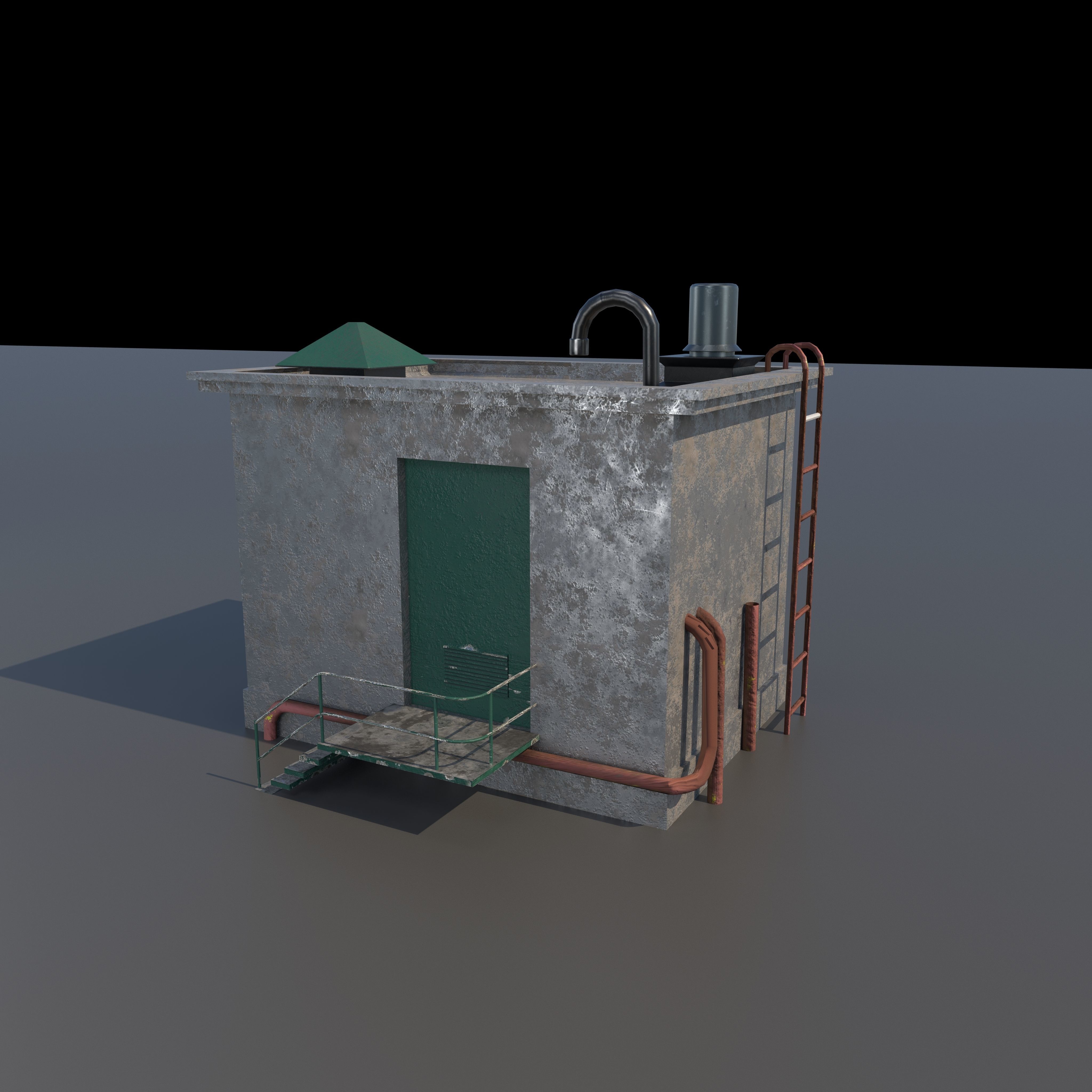 3D model Rooftop Building VR / AR / low-poly | CGTrader