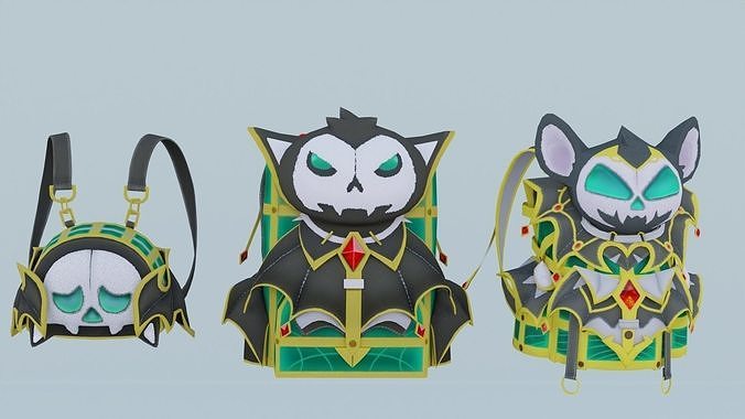 bag 3x Sinister Ghoulie Backpack 3D model | CGTrader