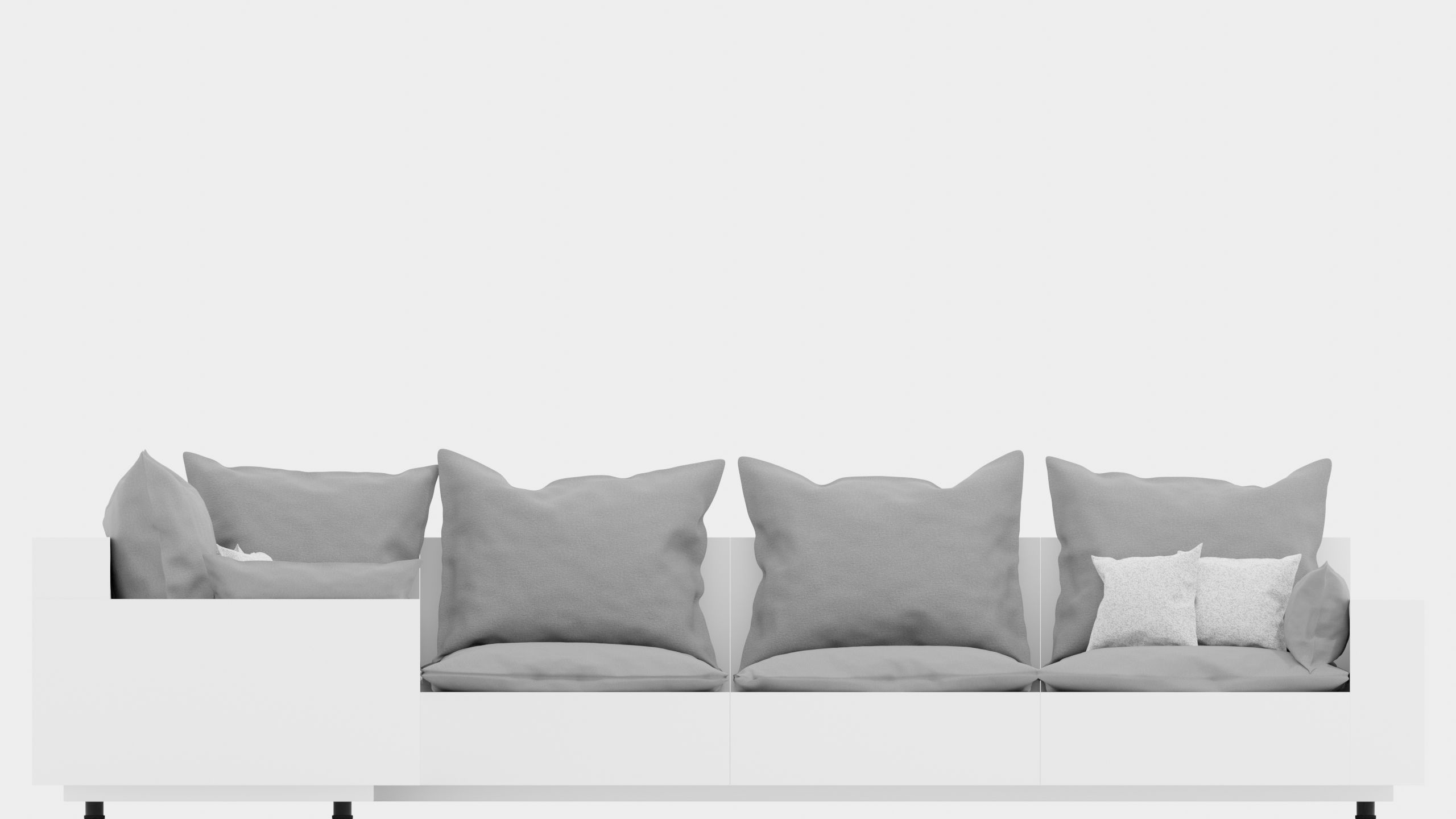 Big Corner Couch 3D model | CGTrader