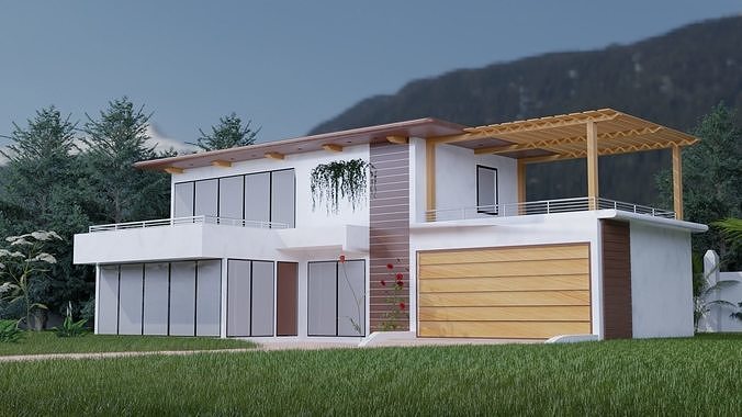 realistic house free 3D model | CGTrader