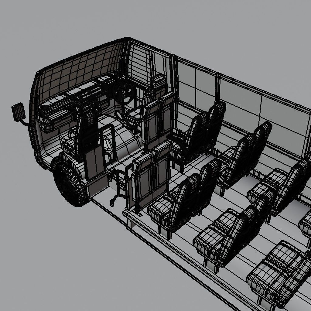 3D model Fuso Rosa MiniBus VR / AR / low-poly | CGTrader