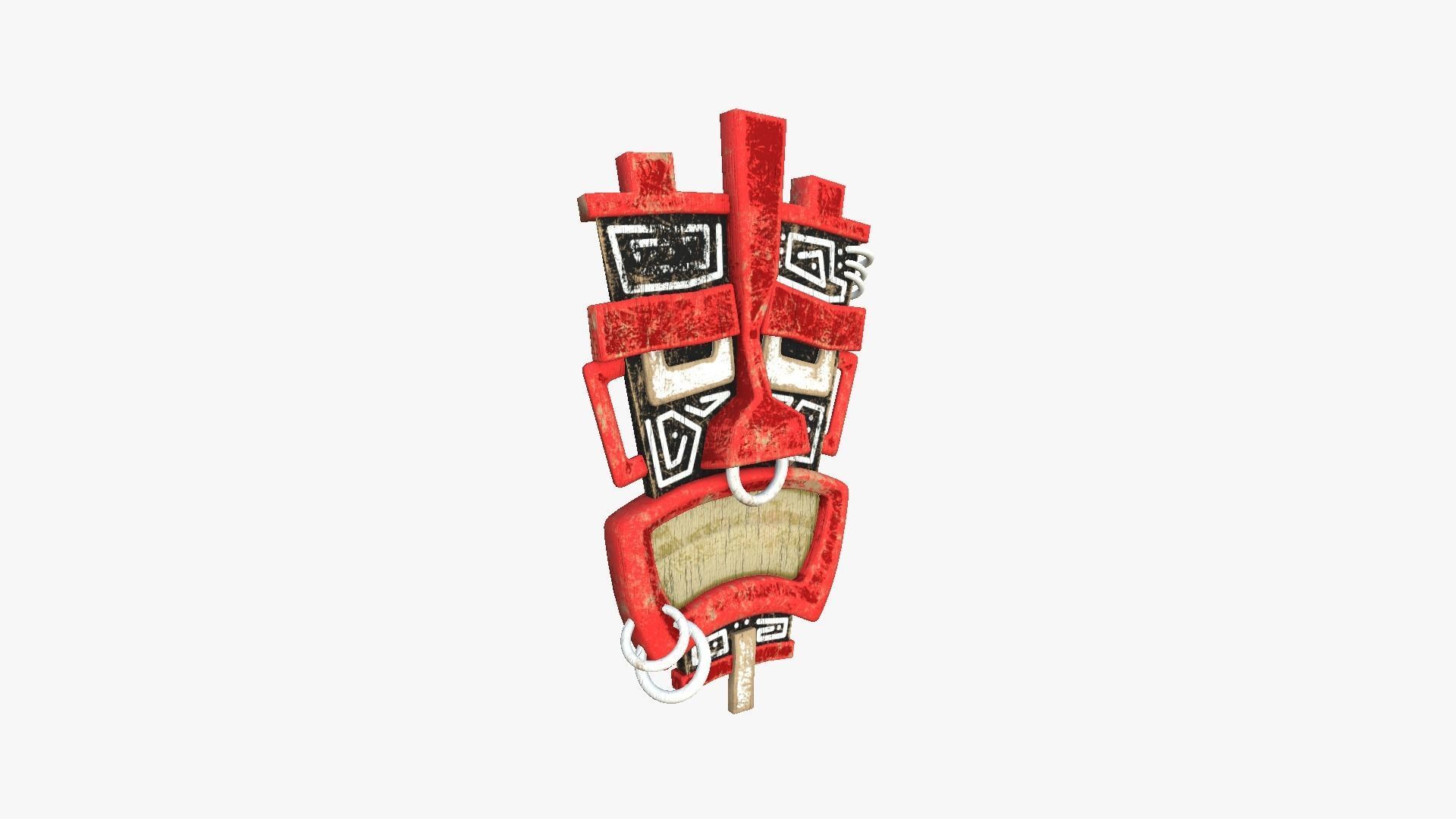 3D model Tribal Mask I04 Black Red - Costume Character Design VR / AR ...