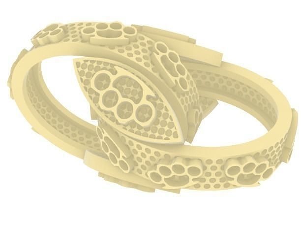 nuckle duster tulip bracelet 3D model 3D printable | CGTrader