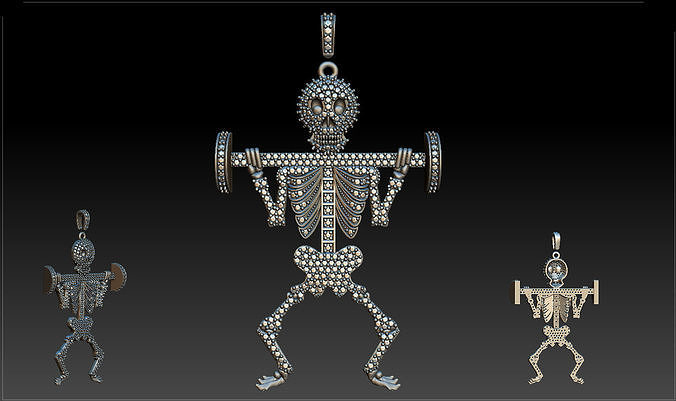 skull diamond bodybuilding 3D model 3D printable | CGTrader