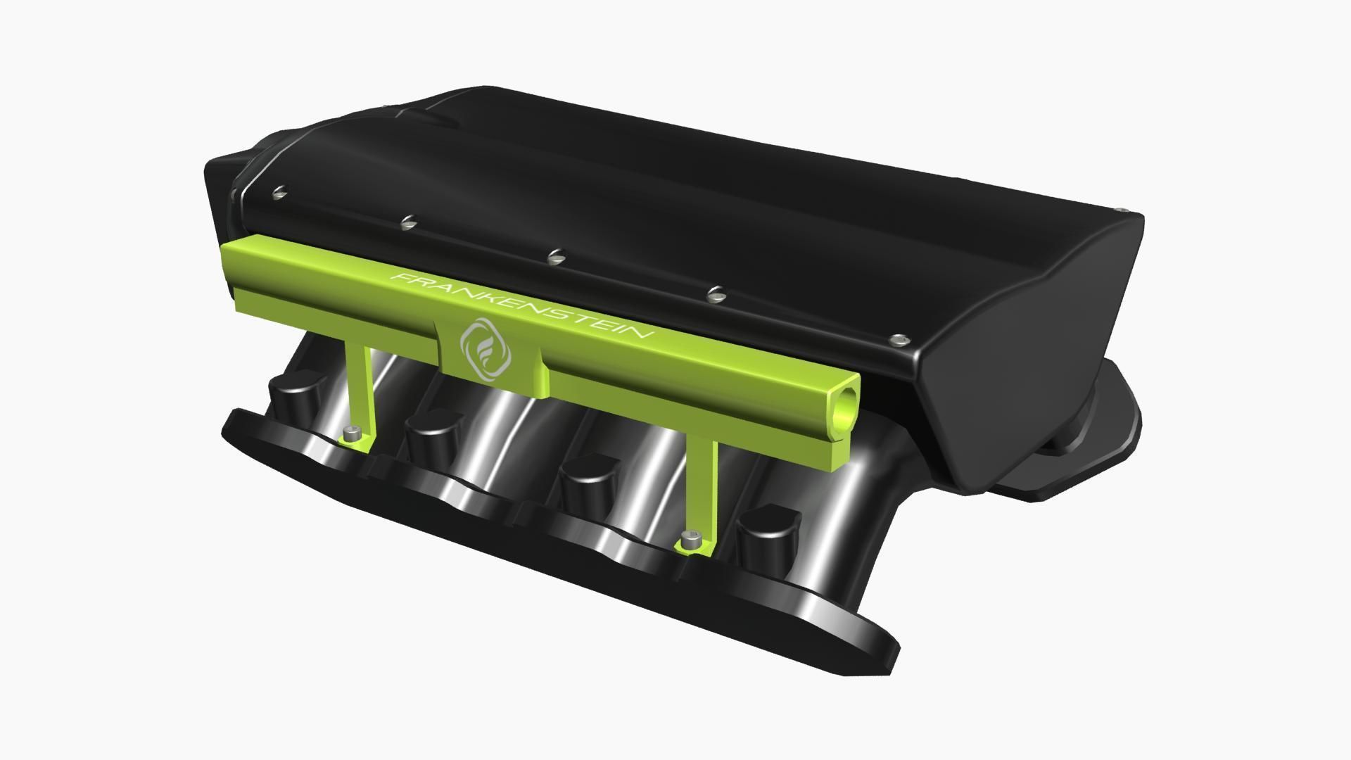 3D model Frankenstein Low Pro billet intake manifold VR / AR / low-poly ...