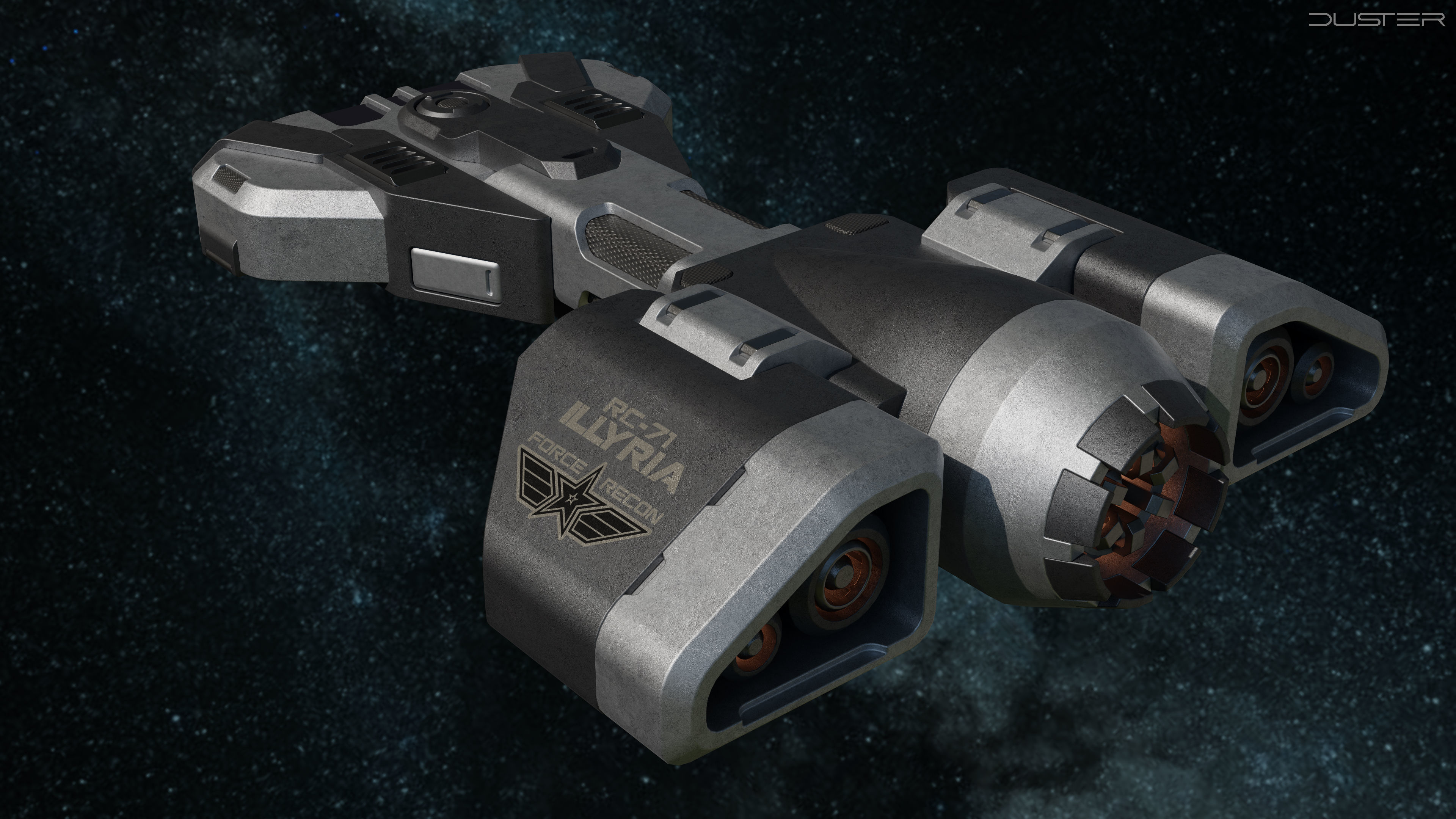 3D model Sci-Fi Scout Spaceship VR / AR / low-poly | CGTrader
