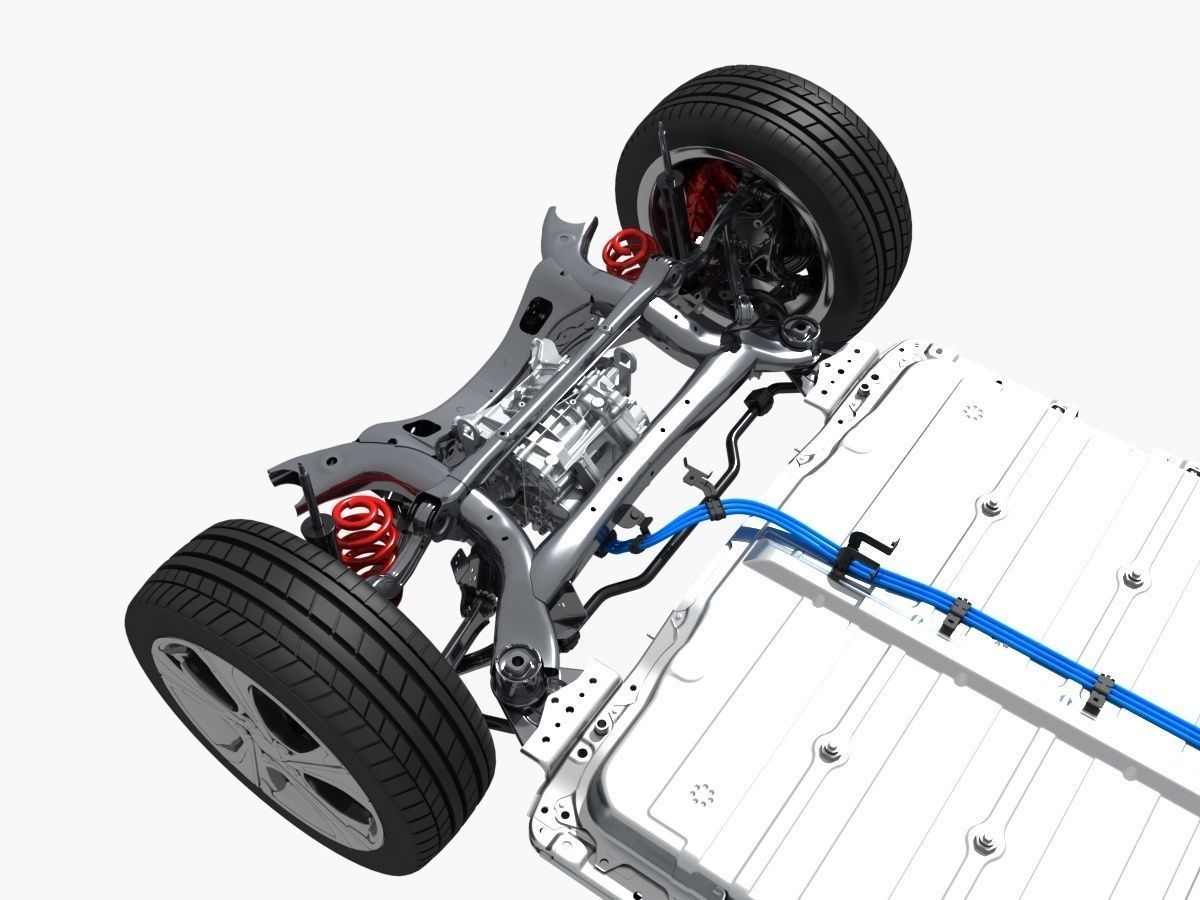 Electric SUV Chassis X-Ray 3D model | CGTrader