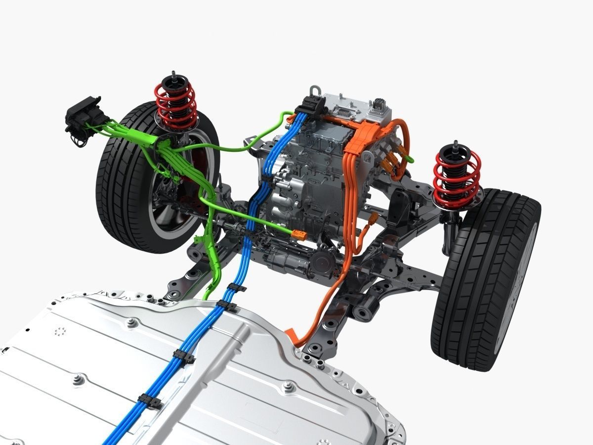 Electric SUV Chassis X-Ray 3D model | CGTrader