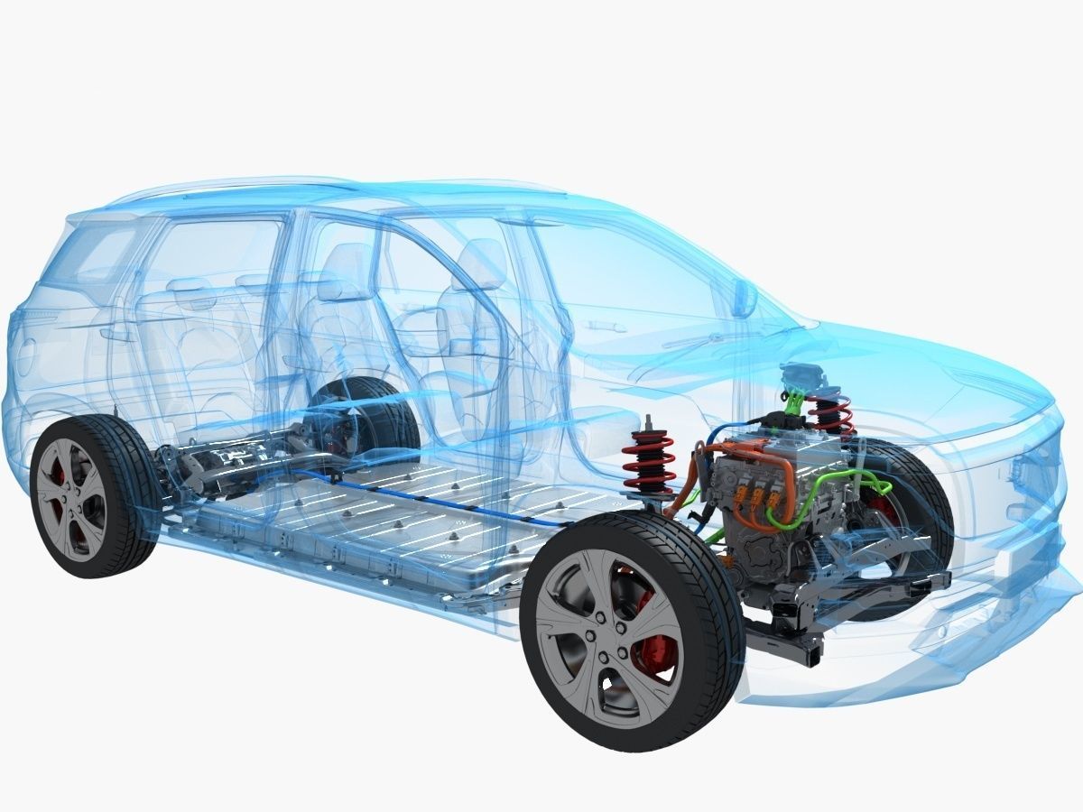 Electric Car Chassis X-Ray and SUV Chassis X-Ray 3D model | CGTrader