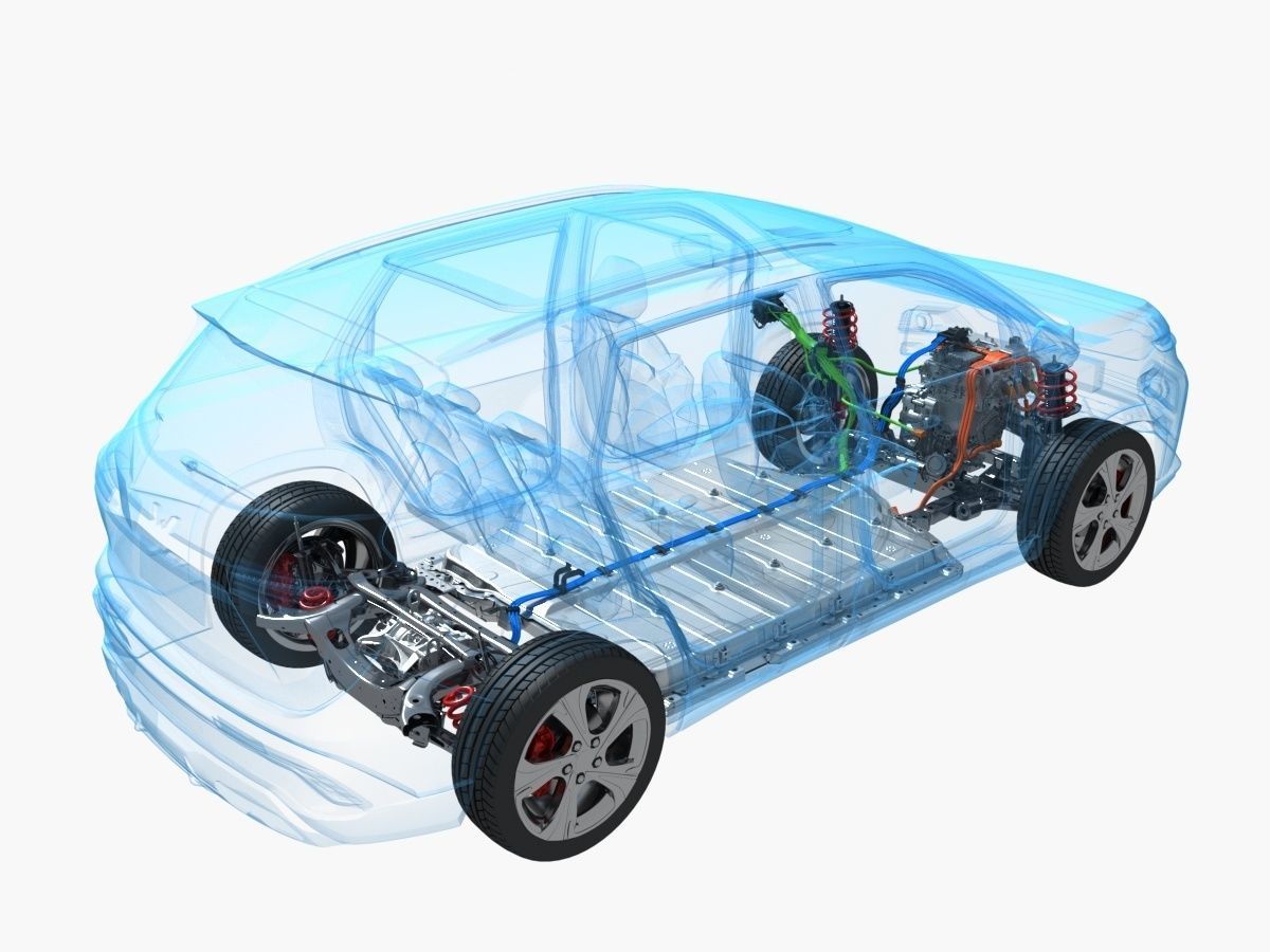 Electric Car Chassis X-Ray and SUV Chassis X-Ray 3D model | CGTrader