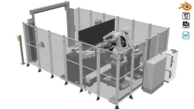 Industrial - FULL Procees 3D Simulation Sport Welding Robot ABB 3D ...