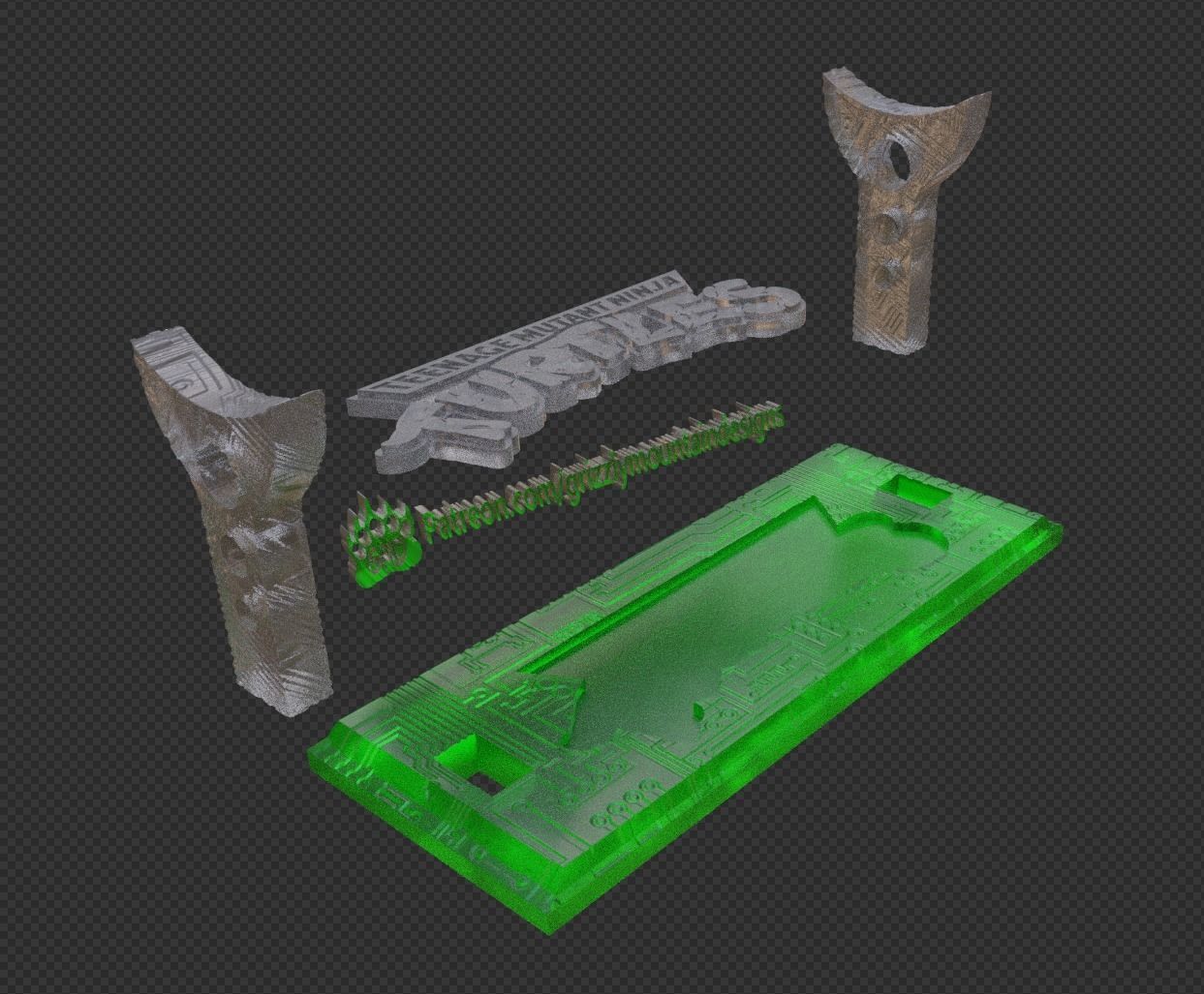 TMNT ooze canister stand 3D model 3D printable | CGTrader