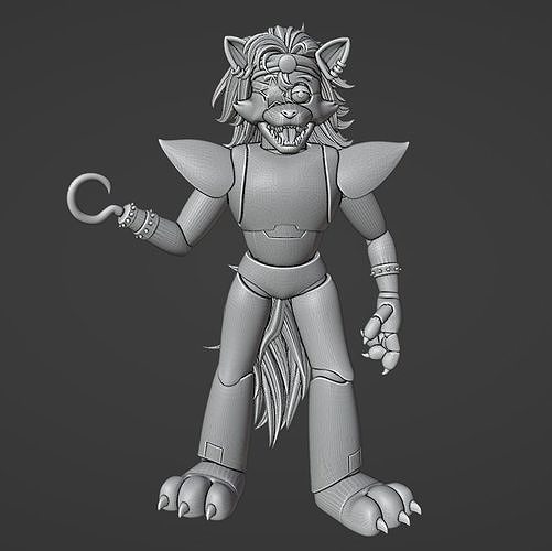 Glamrock Foxy 3D model 3D printable | CGTrader