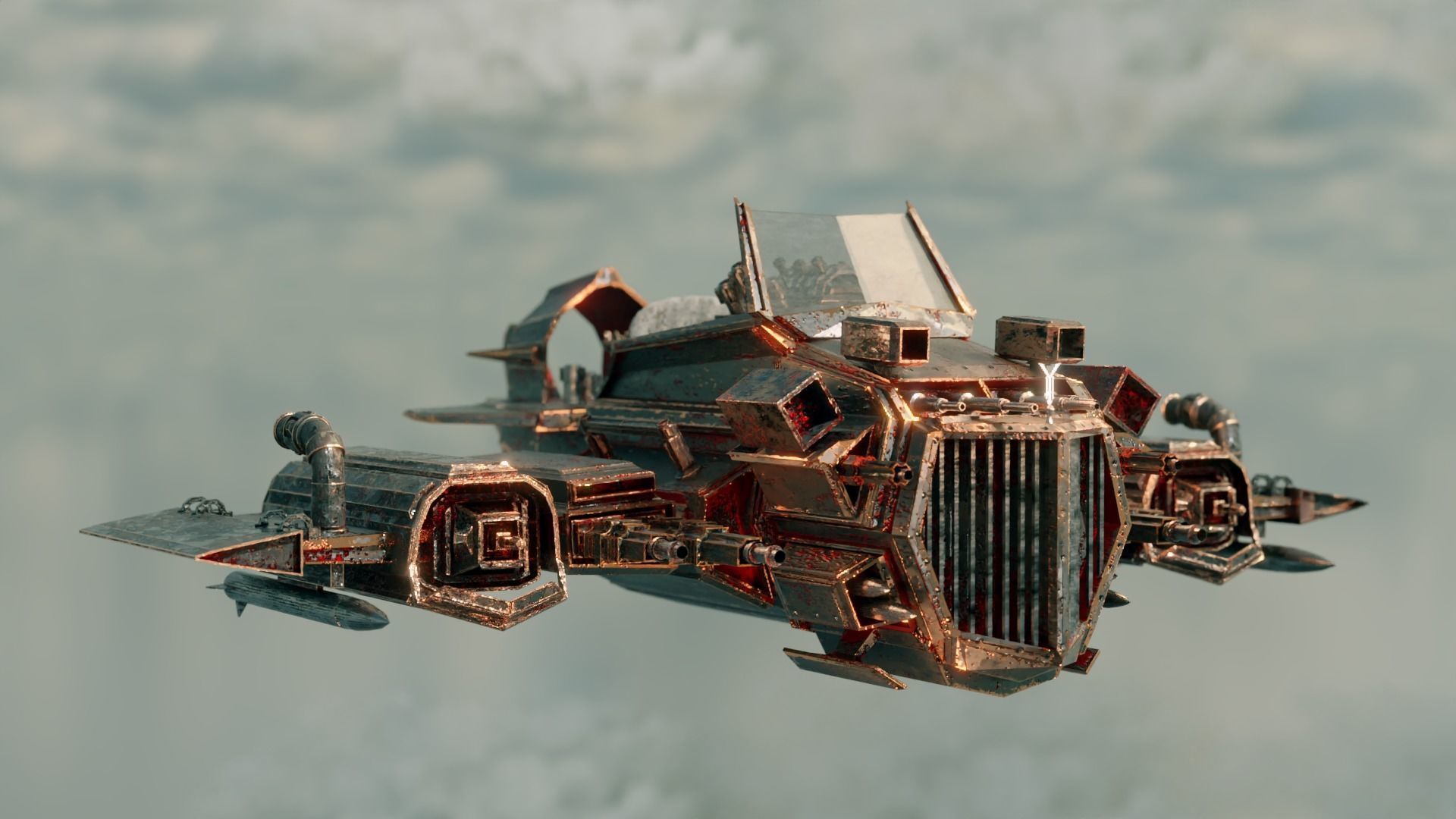 3D model Steampunk Aircraft VR / AR / low-poly | CGTrader