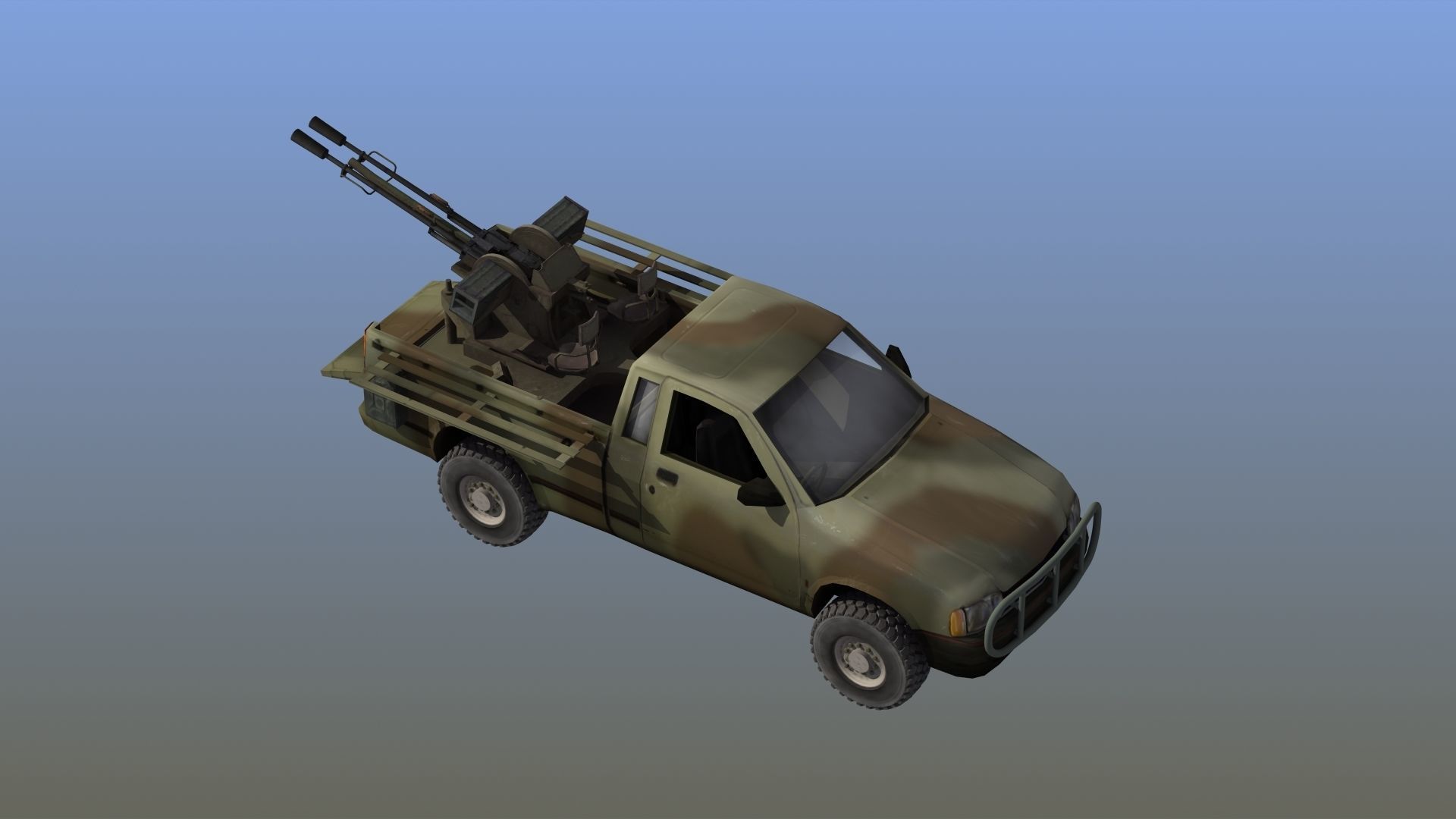 Technical Gun Truck 3D model | CGTrader