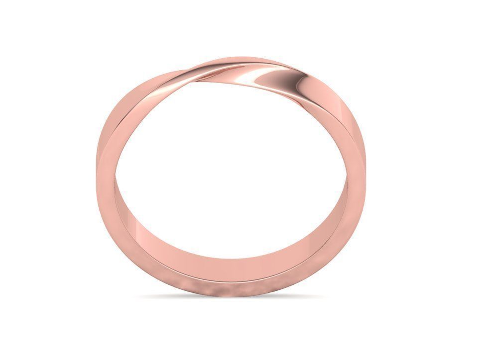 Mobius Wedding Band Ring 3p5 mm wide band 3dmodel 3D model 3D printable ...